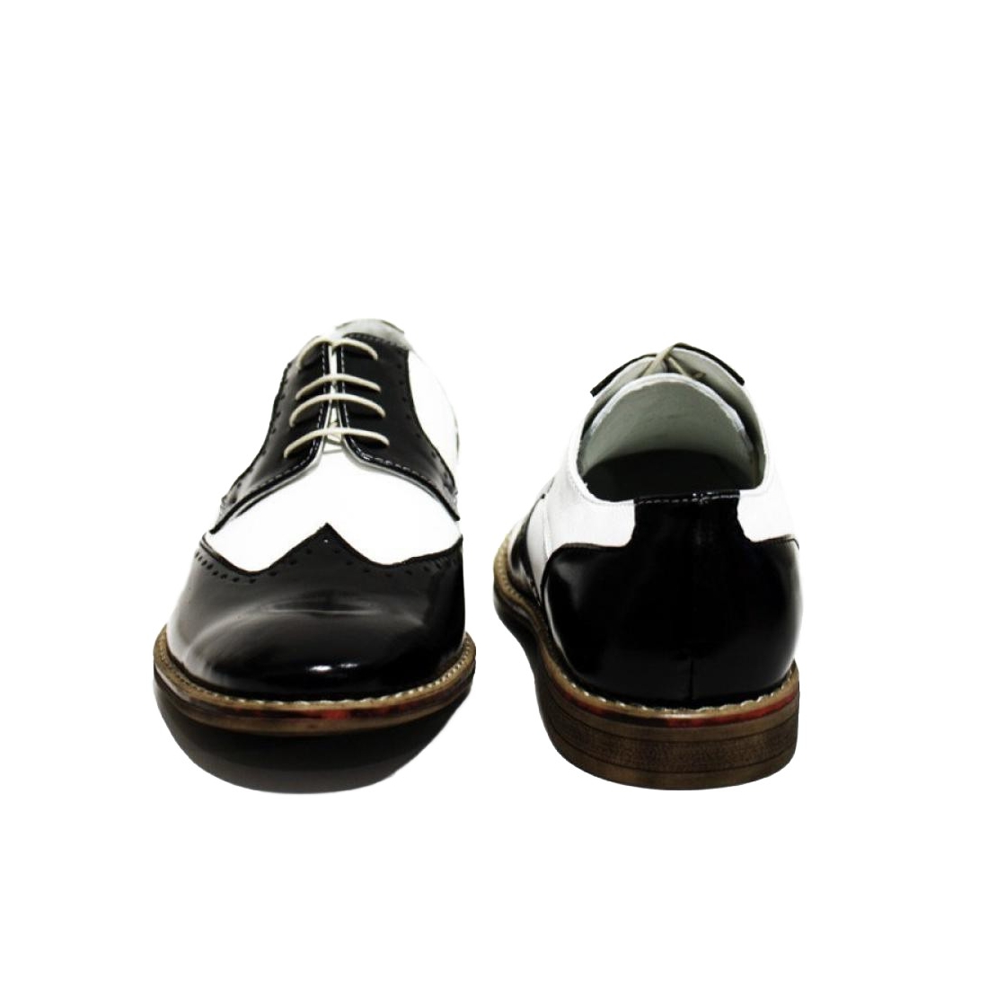 Modello Capones - White Lace-Up Wing Tip Dress Shoes Oxfords - Cowhide ...