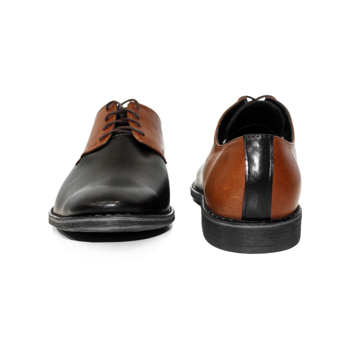 Modello Broto - Black Lace-Up Oxfords Dress Shoes - Cowhide Smooth Leather
